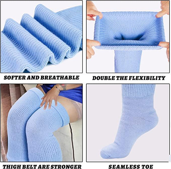 Dominion Extra Long & Thick Thigh High Socks (Non Compression ...